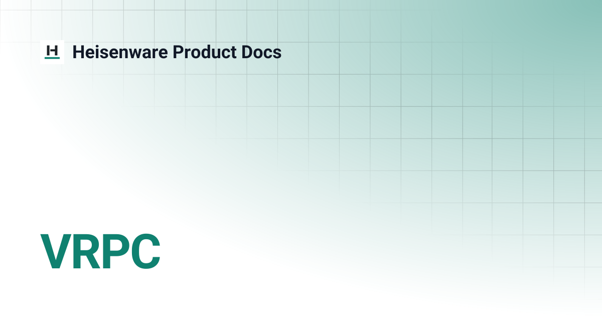 VRPC | Heisenware Product Docs